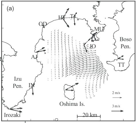 A Hf Radar Derived Mean Surface Current For December 15 2000 To Download Scientific Diagram