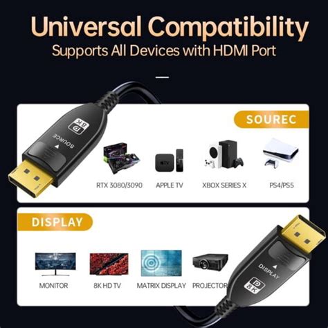 Armored Displayport 14 Aoc Active Optical Cable 8k 324gbps Aoc