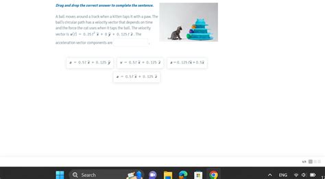 Drag And Drop The Correct Answer To Complete The Sentence A Ball Moves