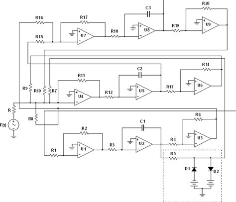 Circuit Diagram Of Third Order Chaotic System With Threshold Control