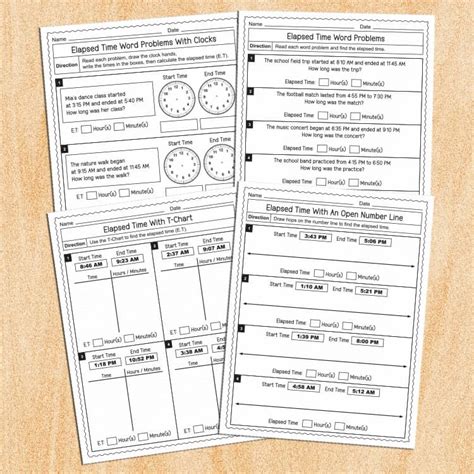 Calculating Elapsed Time Practice Worksheets And Anchor Chart By Box Number 101 Calculating Elapsed Time Practice Worksheets And Anchor Chart By Box Number 101