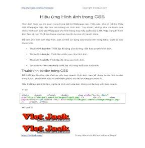 Hiệu ứng Hình ảnh trong CSS Image trong CSS PDF hinh anh trong css