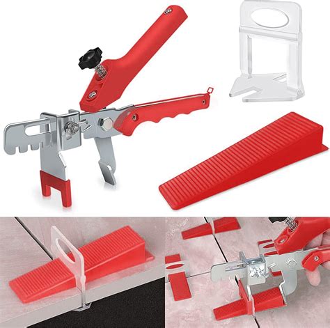 Tile Leveling System With Tile Plier 500 Piece Tile Spacers Clips And 100 Piece Reusable Wedges