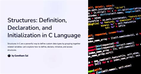 Structures Definition Declaration And Initialization In C Language