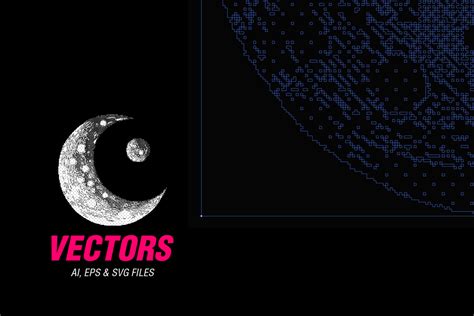 70 space bitmap dither vector and png