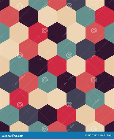 Vector Modern Seamless Colorful Geometry Hex Pattern Color Abstract Stock Vector Illustration