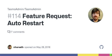feature request auto restart · issue 114 · tasmoadmin tasmoadmin · github