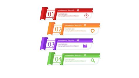 Set Of Four Colorful Banners Google Slide Theme And Powerpoint Template Slidedocs