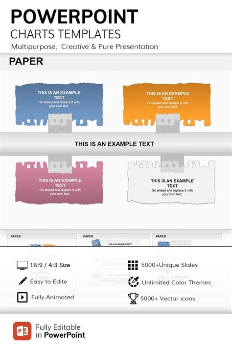 Paper Tables Powerpoint Charts Professional Presentation Templates