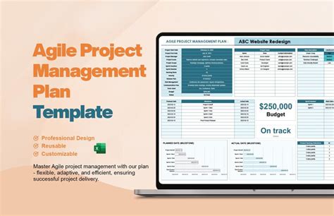 Agile Project Management Plan Template For Excel Etsy