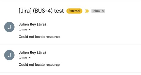 Jira Notification Emails Are Received With The Error Could Not Locate