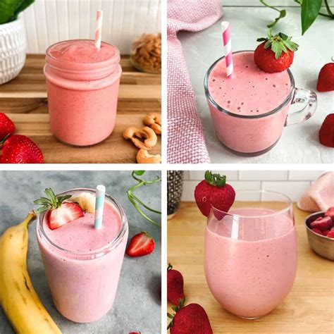 Strawberry Banana Smoothie With Yogurt Ambers Superfood Smoothies