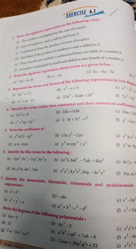 identify the terms other than constants and their numerical coefficient
