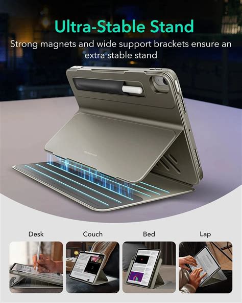 Titanium Ipad Air 11 M4 Posture Friendly Case With Stand Esr Shift