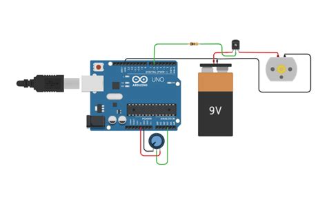 Circuit Design Speed Control Of Dc Motor Tinkercad
