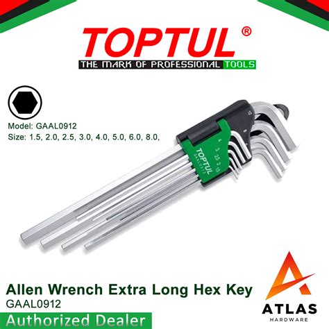 •toptul• Heavy Duty Allen Wrench Extra Long Hex Key 15 10mm Gaal0912 Lazada Ph