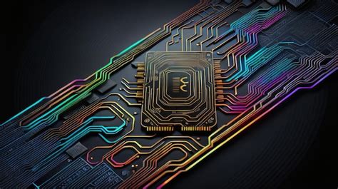 Premium Photo Abstract Technology Circuit Design Of A Computer Board And Processor Created
