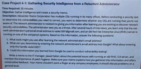 solved case project 4 1 gathering security intelligence