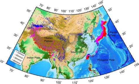 Gps Horizontal Velocity Field Within East Asia With Respect To A