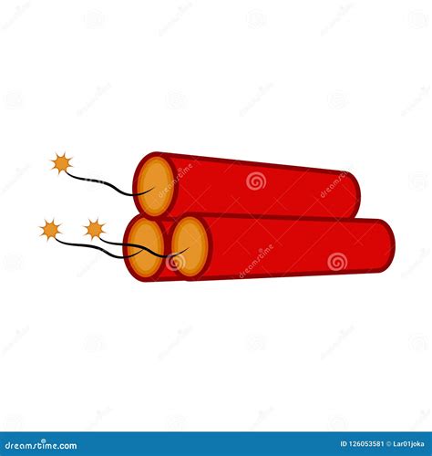 Icon Of A Dynamite Stack Stock Vector Illustration Of Symbol 126053581