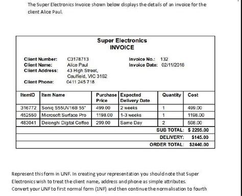 Solved The Super Electronics Invoice Shown Below Solutioninn