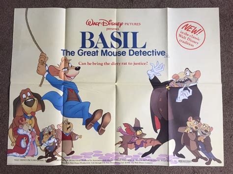 Basil The Great Mouse Detective 1986 Original Uk Quad Poster Disney £999 Picclick Uk