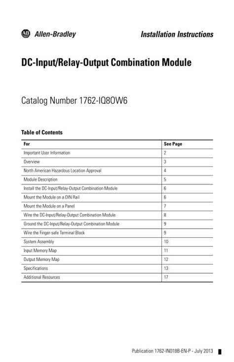 Pdf Dc Inputrelay Output Combination Module Dokumentips