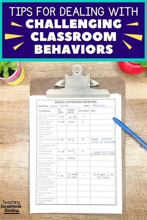 Tips For Dealing With Challenging Classroom Behaviors In Kindergarten Teaching Exceptional Kinders