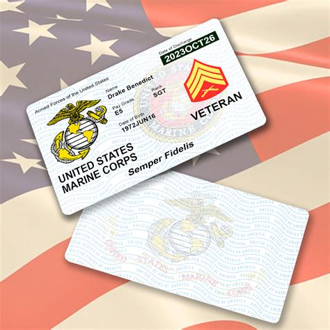 Us Marine Corps Lest We Forget Printed Metal Card Proud Us Veteran