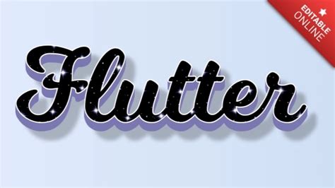 Flutter Starry Sky Night 3d Text Effect Generator
