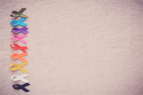 Premium Photo Colorful Ribbons Cancer Awareness World Cancer Day