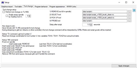 Setup G Code Generation