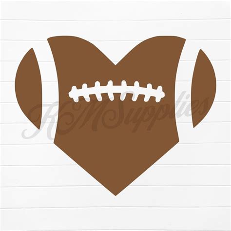 Football Heart Png Football Heart Svg Football Heart Clipart Heart