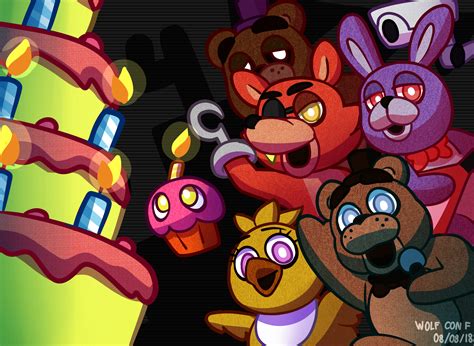 Fnaf 4th Anniversary By Wolf Con F On Deviantart