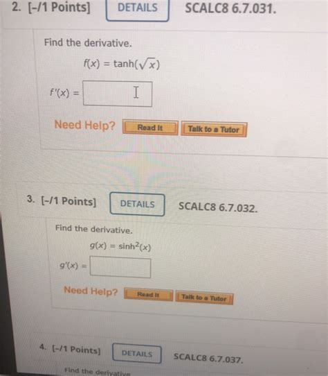 solved 2 [ 1 points] details scalc8 6 7 031 find the