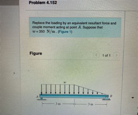 Solved Problem 4.152 Replace the loading by an equivalent | Chegg.com