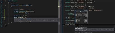 why doesn t my intellisense on the left work like the the one on the