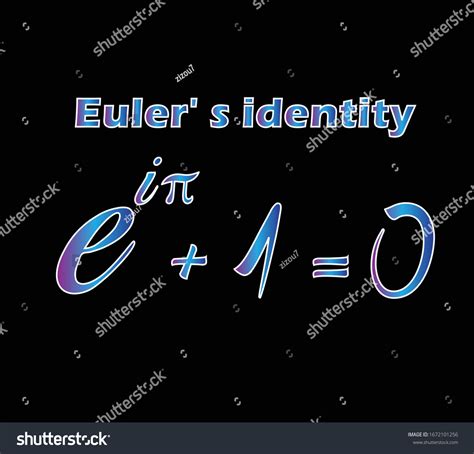 Eulers Identity On Black Background Stock Vector Royalty Free Shutterstock