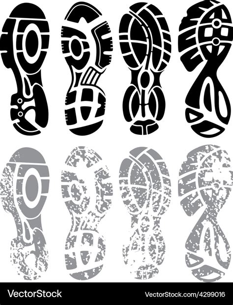 Shoe Print Grunge Royalty Free Vector Image Vectorstock