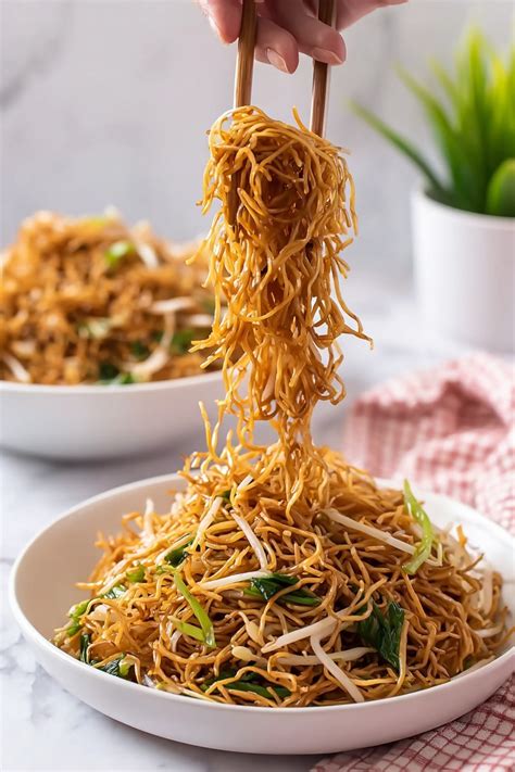 Cantonese Chow Mein Crispy And Flavorful Chinese Noodles