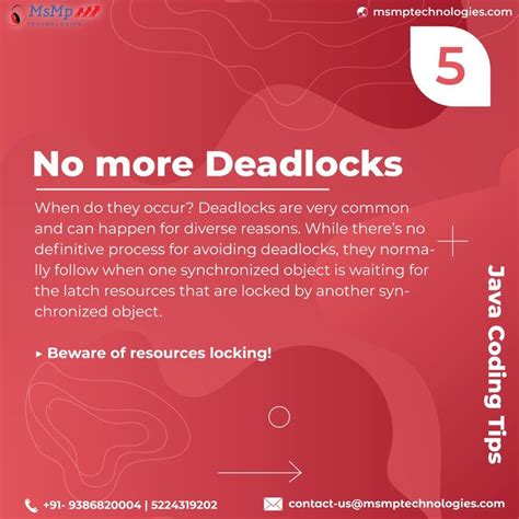 Java Coding Tips Deadlocks Coding App Design