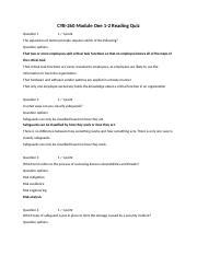 CYB Module One Quiz Docx CYB Module One Reading Quiz Question Point The