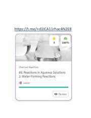 Understanding Reactions In Aqueous Solutions Key Concepts And Course Hero