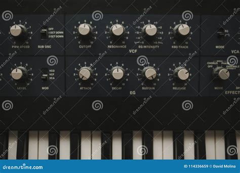 Detail Of Musical Synth Keyboard And Control Buttons Stock Image Image Of Controller Midi