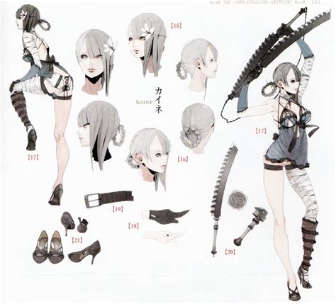 Kaine From Nier Model Sheet Character Art Concept Art Characters