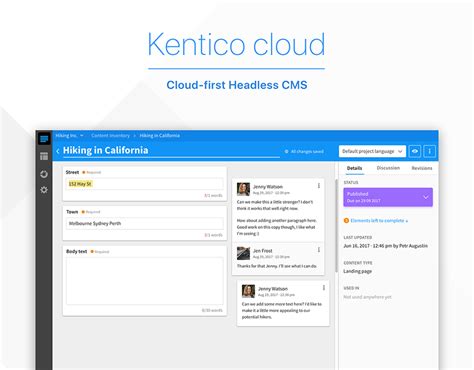 Kentico Cloud CMS Design On Behance