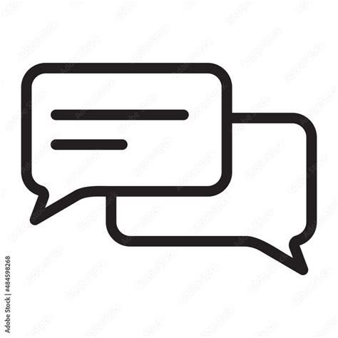 Speech Bubble Outline Icon Stock Vector Adobe Stock