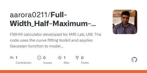 Github Aarora0211full Widthhalf Maximum Calculator Fwhm Calculator
