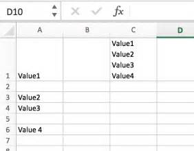 Excel Concatenate A Column Of Data Ignoring Blanks And Separating