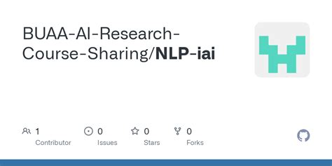 Github Buaa Ai Research Course Sharingnlp Iai